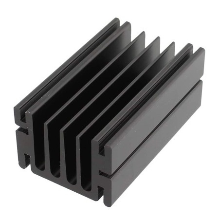 Radiator extrudat, aluminiu, 75x46mm, neagra, FISCHER ELEKTRONIK, SK68 ...