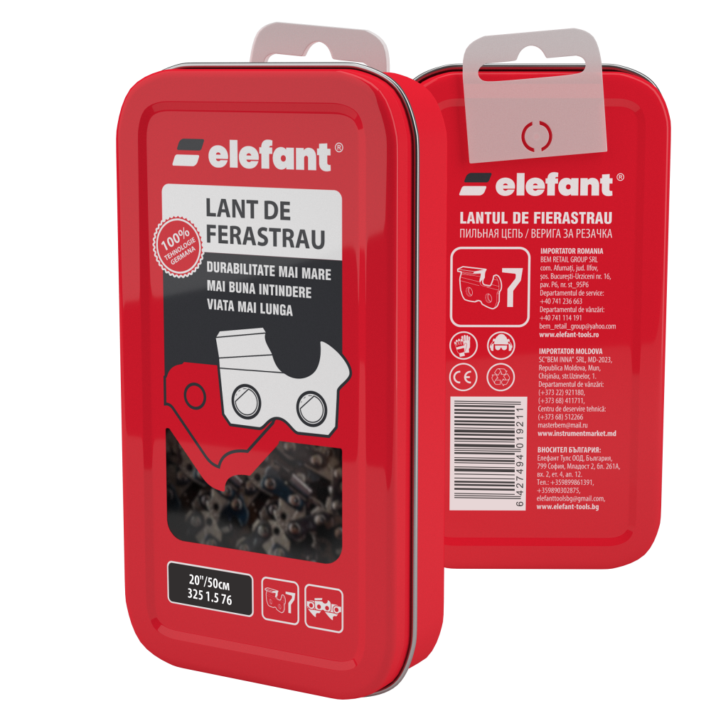 Lant drujba ELEFANT, 38 dinti, 76 Pinteni, Pas 325, Grosime 1,5mm - eMAG.ro