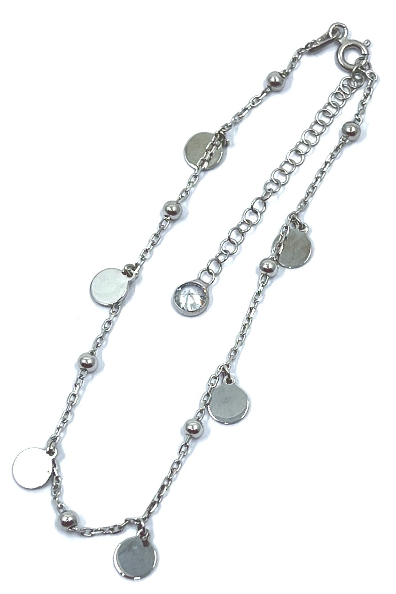 Bratara de picior cu banuti, argint 925, Agavi - eMAG.ro