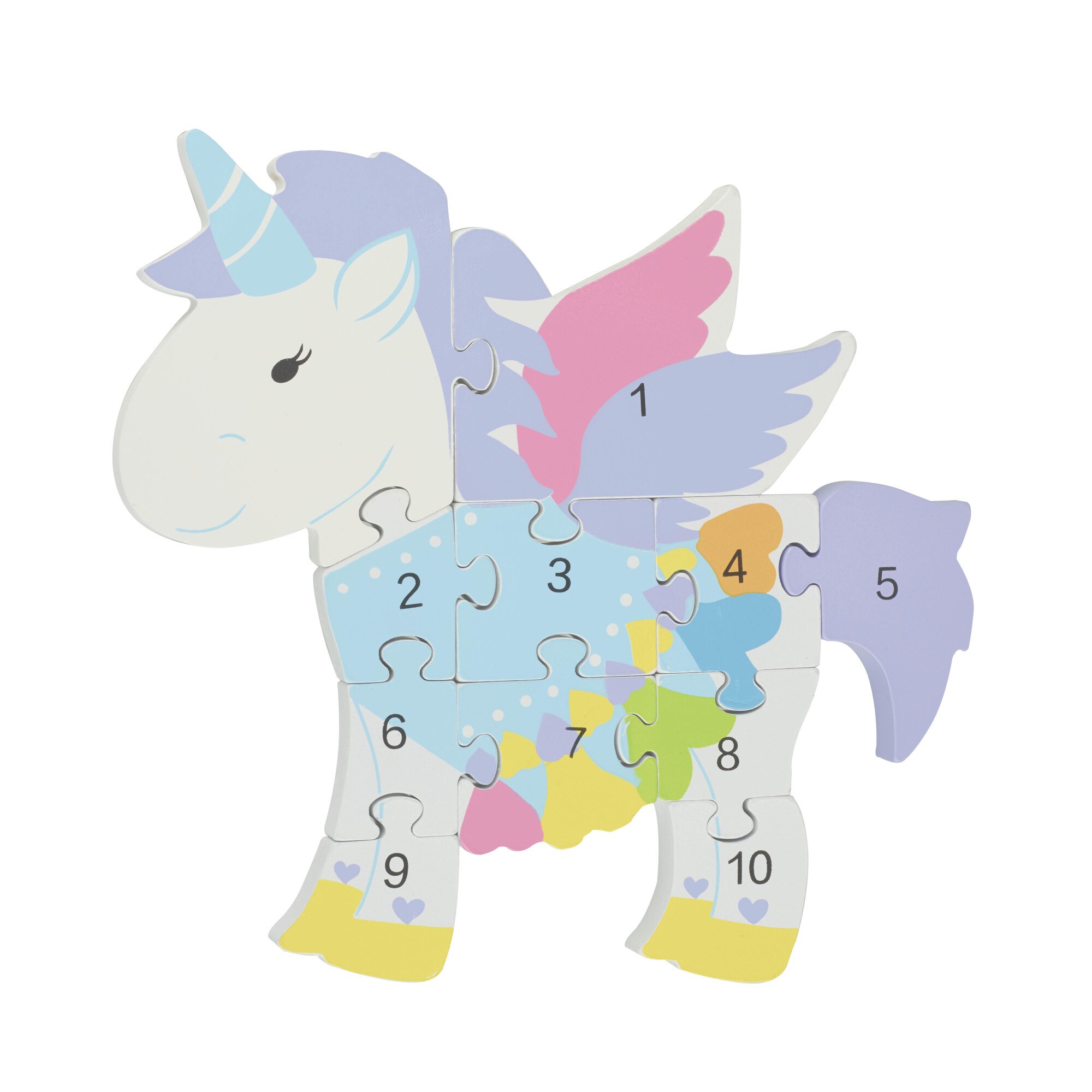Puzzle cu numere, Orange Tree Toys, Lemn, Unicorn, 1+ - eMAG.ro