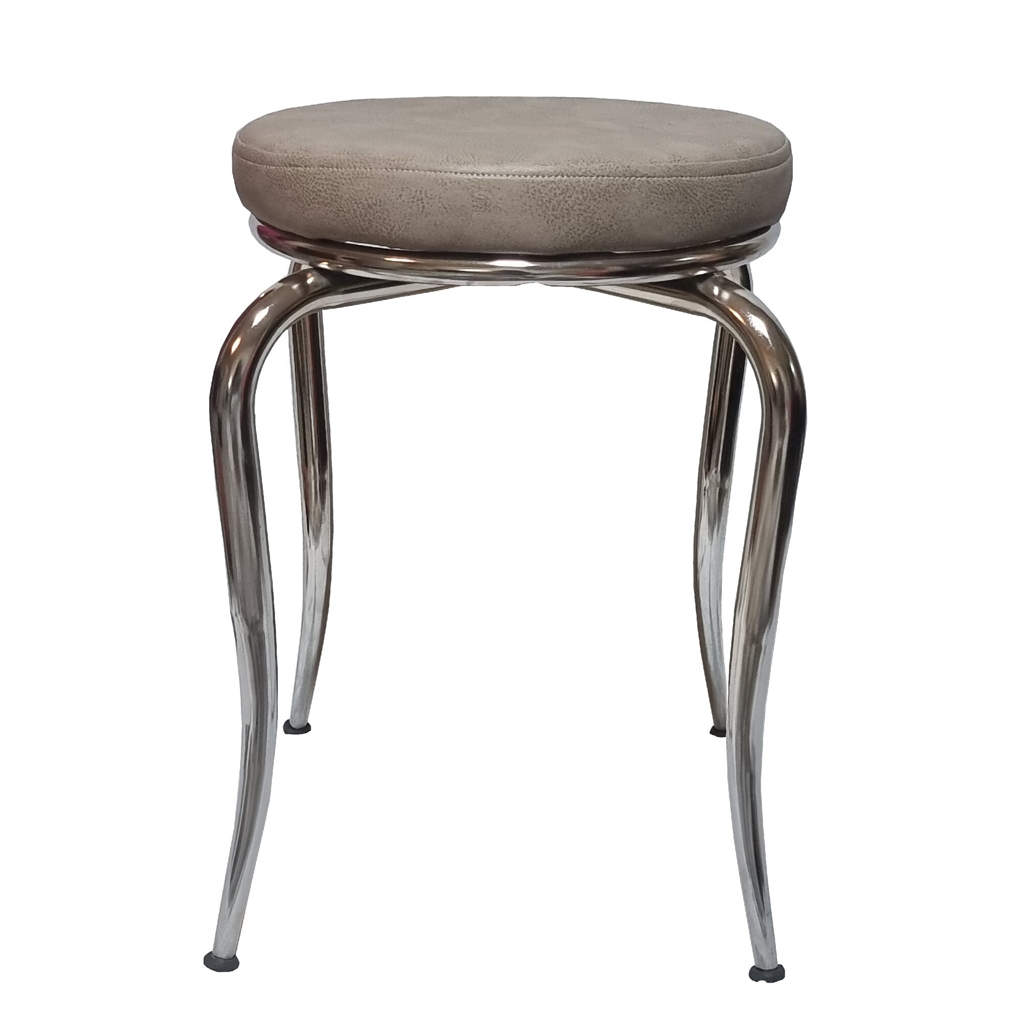 Set 2 Taburete Suprapozabile Sarp Capucino Picioare Crom 48x35cm - eMAG.ro