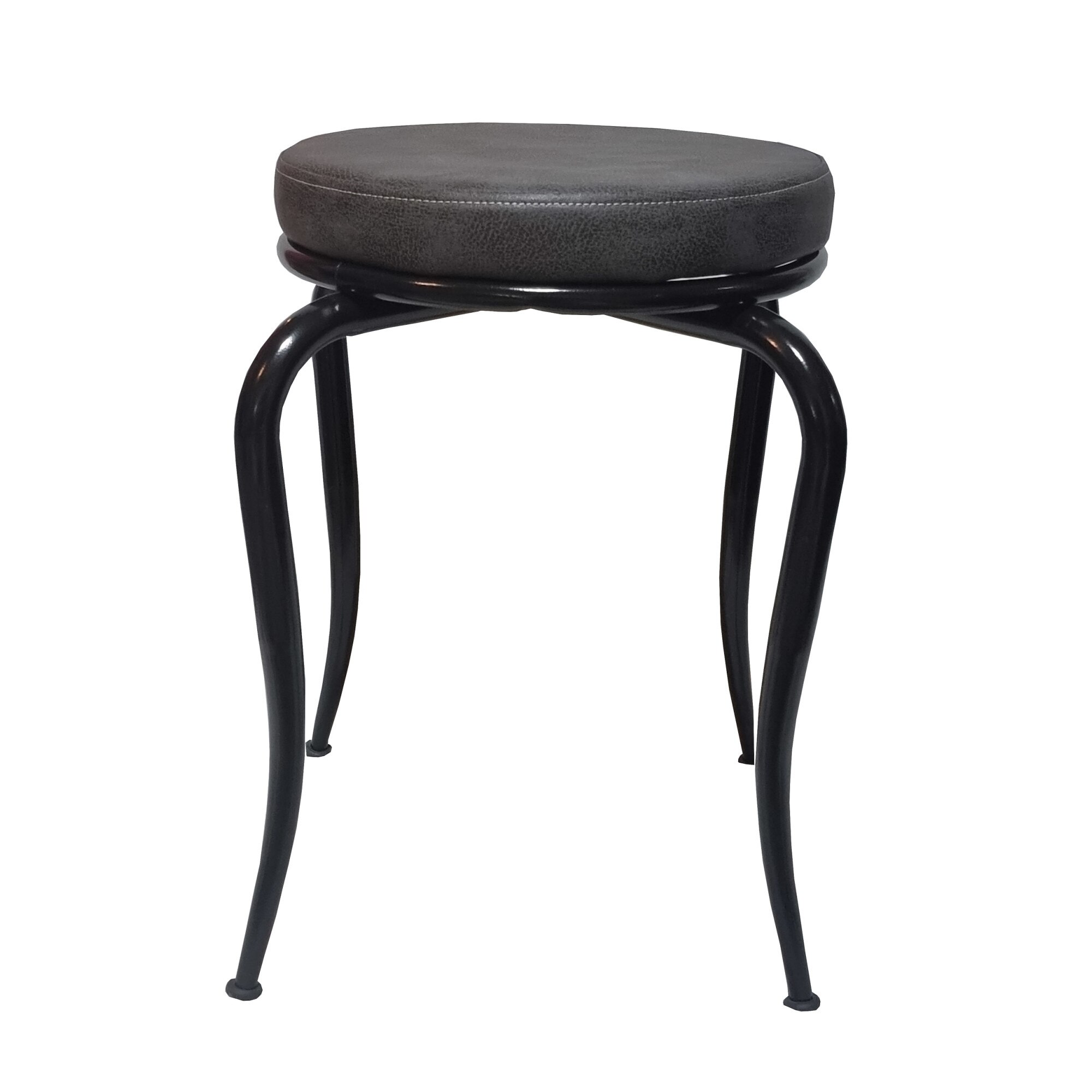 Set 4 Taburete Suprapozabile Sarp Gri Picioare Negru 48x35cm - eMAG.ro