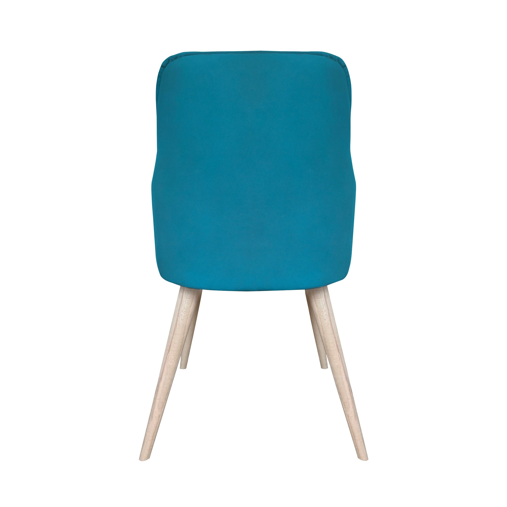 Scaun Elias din lemn, tapitat cu catifea, turcoaz, 50x50x90 cm - eMAG.ro