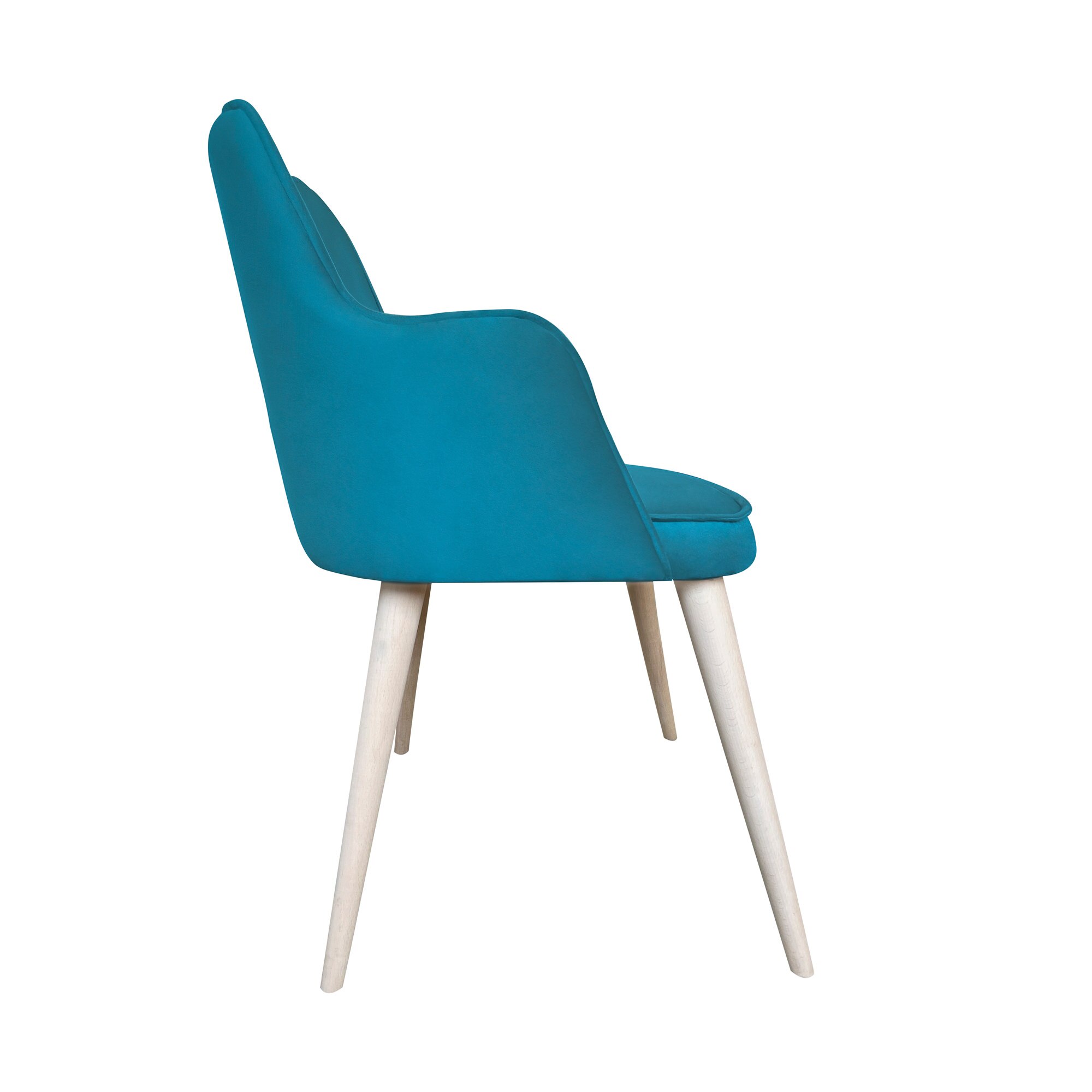 Scaun Elias din lemn, tapitat cu catifea, turcoaz, 50x50x90 cm - eMAG.ro