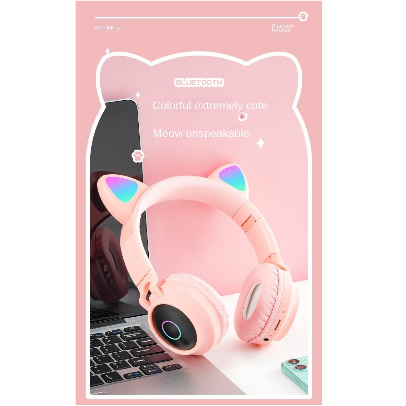 Casti wireless, STELS, Pliabile, Microfon, Roz - eMAG.ro