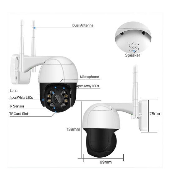 Camera de securitate IP wifi, Shoppy, Alb - eMAG.ro