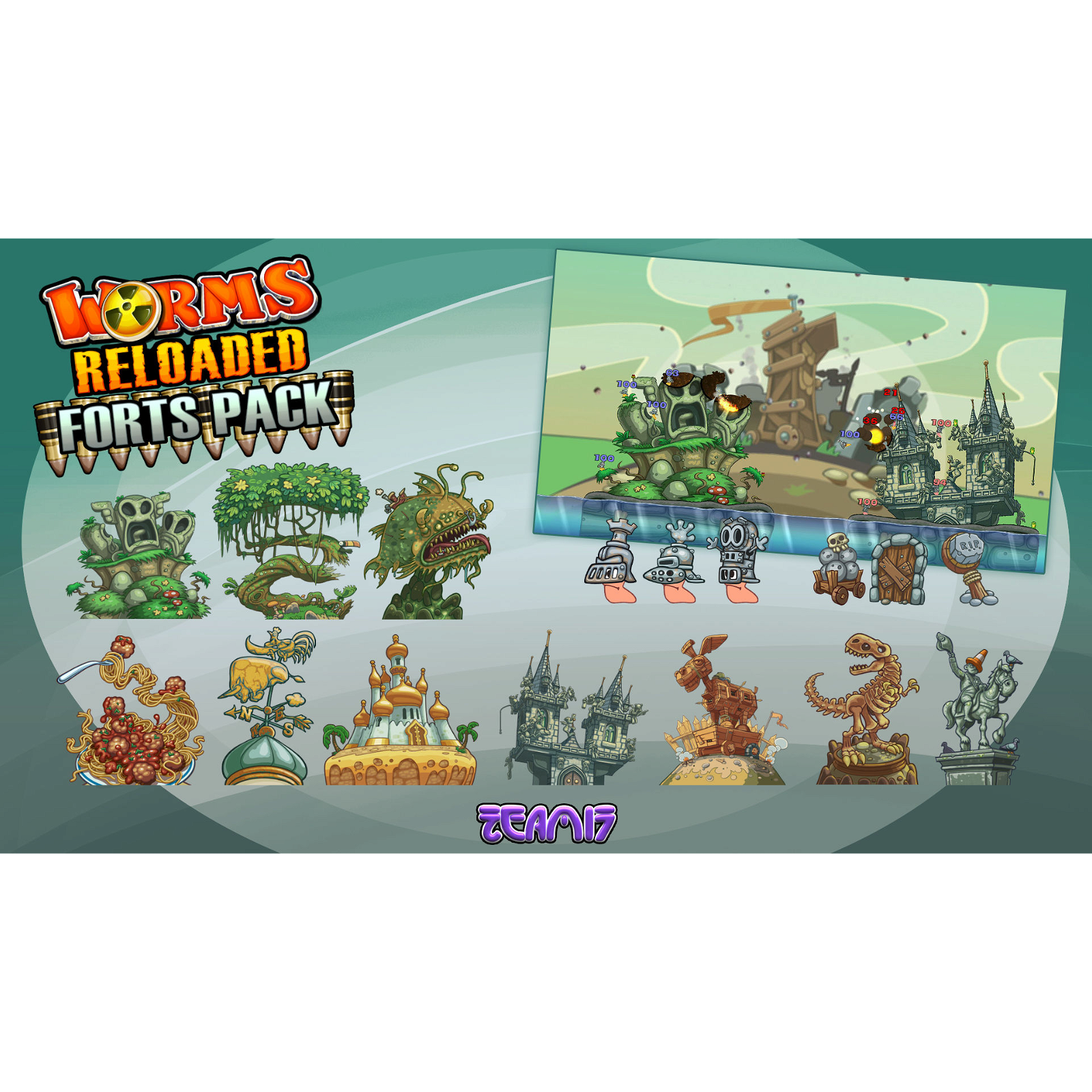 Игра Worms Reloaded: Forts Pack за PC Steam, Електронна доставка - eMAG.bg
