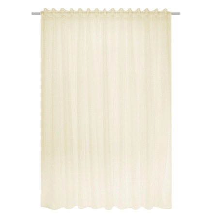 Voile függöny 300 x 280 cm Livia, sima modell, ráncokkal és pántokkal ...