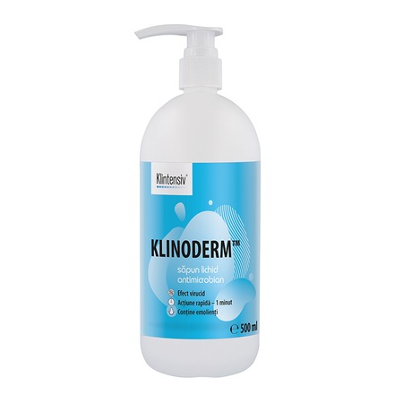KLINODERM, Sapun lichid antimicrobian fara parfum, flacon 500 ml - eMAG.ro