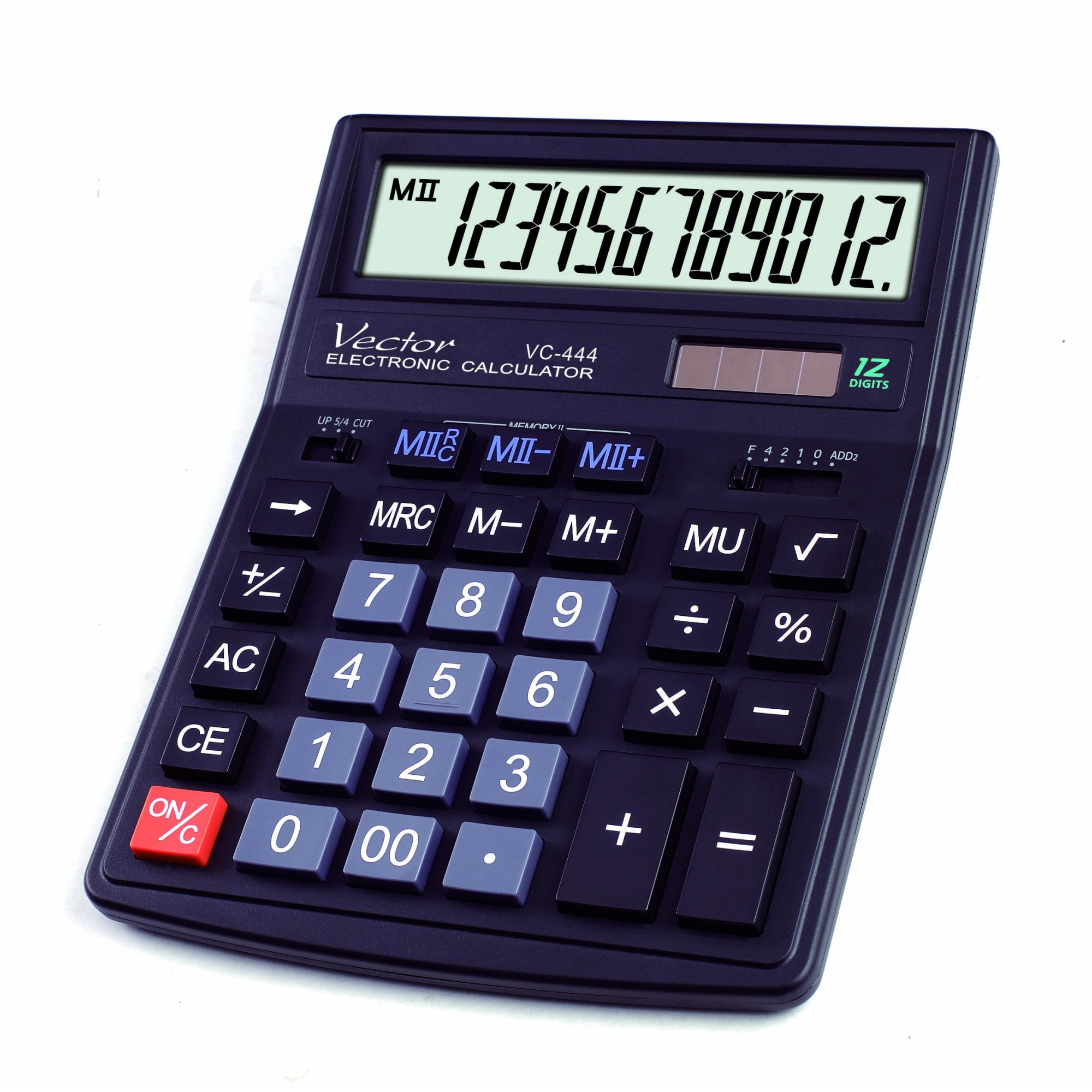 Calculator de birou VC-444, Vector, 12 cifre, Albastru - eMAG.ro