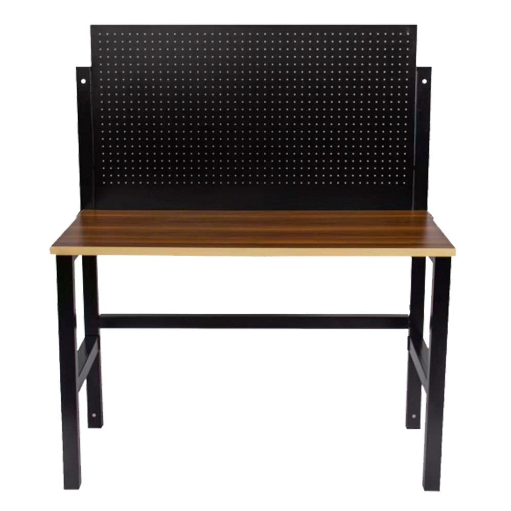 Masa de lucru fixa, pliabila, cu blat din lemn, 1.2m, negru, Marco ...