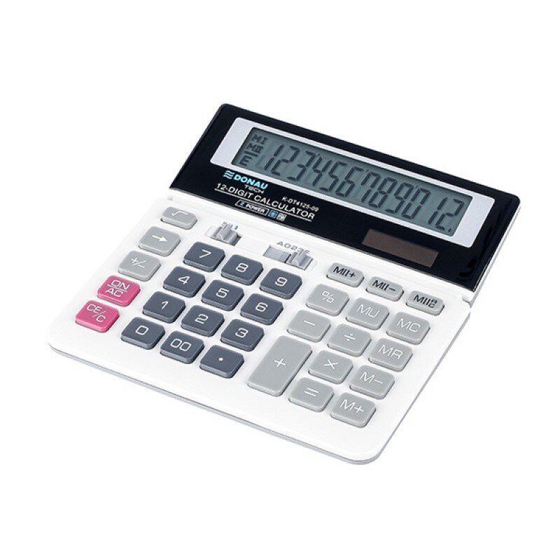 Calculator De Birou, 12 Digits, Donau Tech Dt4125 - Alb - eMAG.ro
