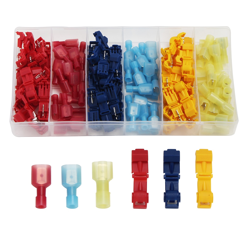 Set 120 conectori cablu, Sundiguer, Plastic, Tip T, Multicolor - eMAG.ro