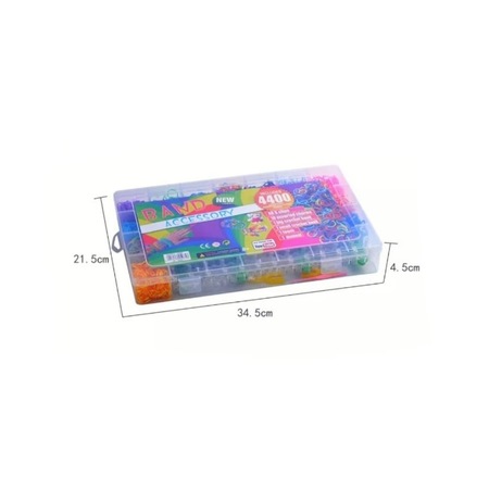 Set elastice pentru bratari, Cutie XXL, cu suport pentru bratari ...