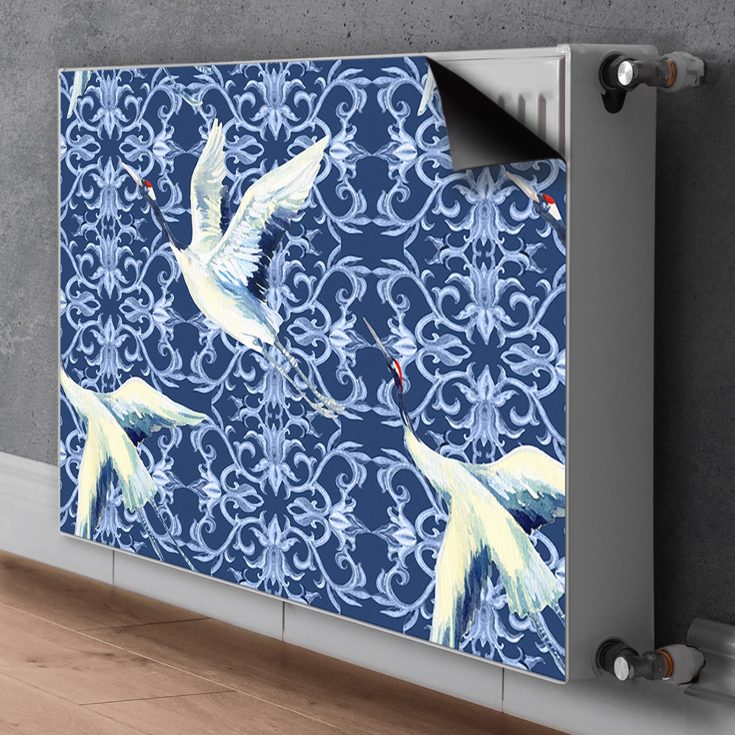 Magnet decorativ, Dreptunghi, Macarale Chinezesti, Albastru, 100 cm x ...