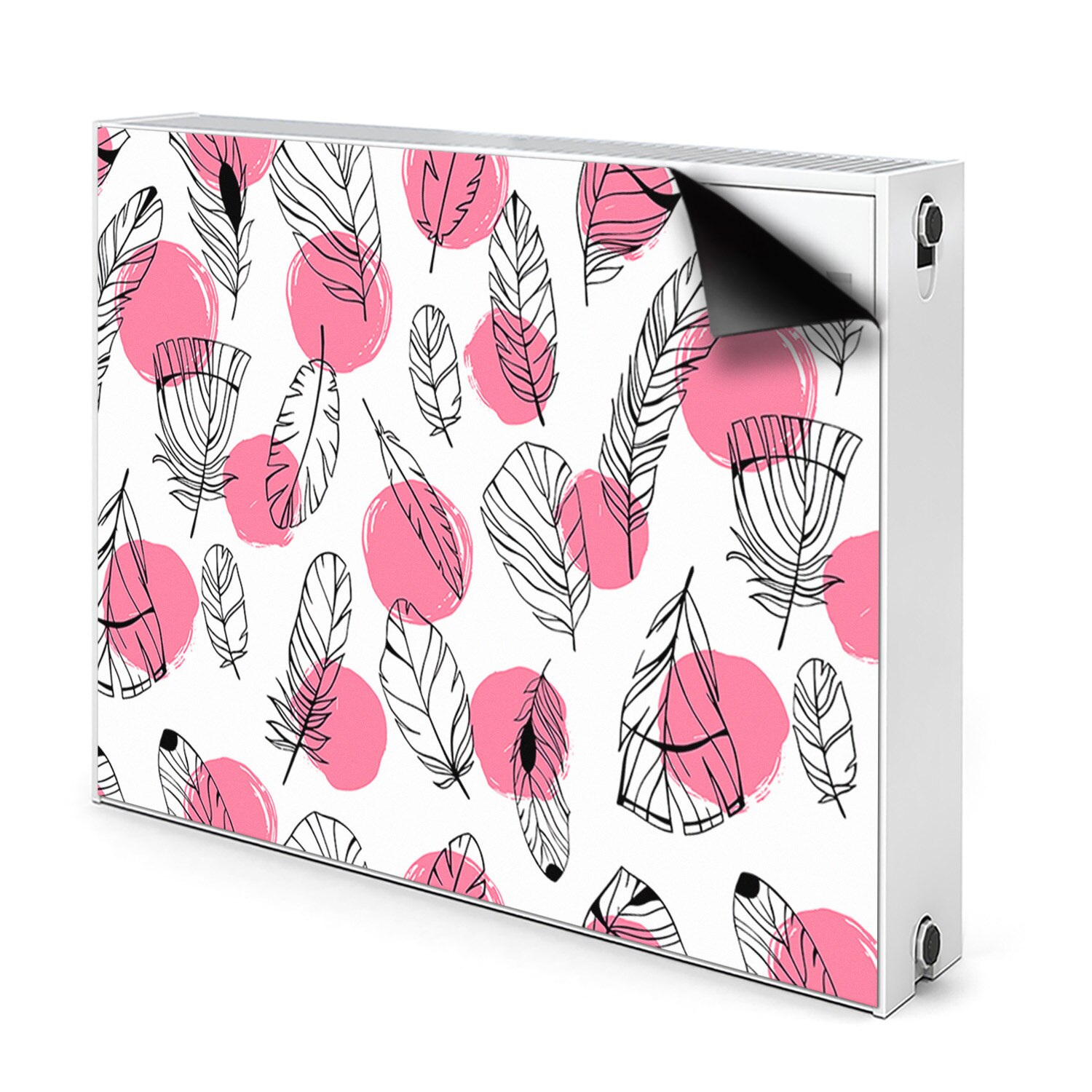 Magnet decorativ, Dreptunghi, Pene Si Puncte, Roz, 100 cm x 60 cm ...