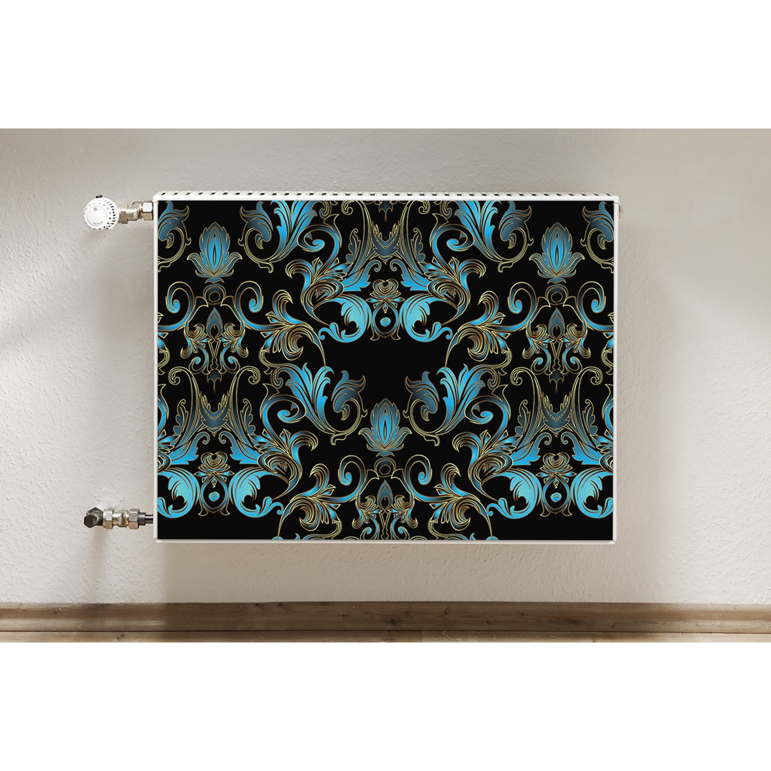 Magnet de Radiator (calorifer), Modelul baroc, albastru, 80 cm x 60 cm ...