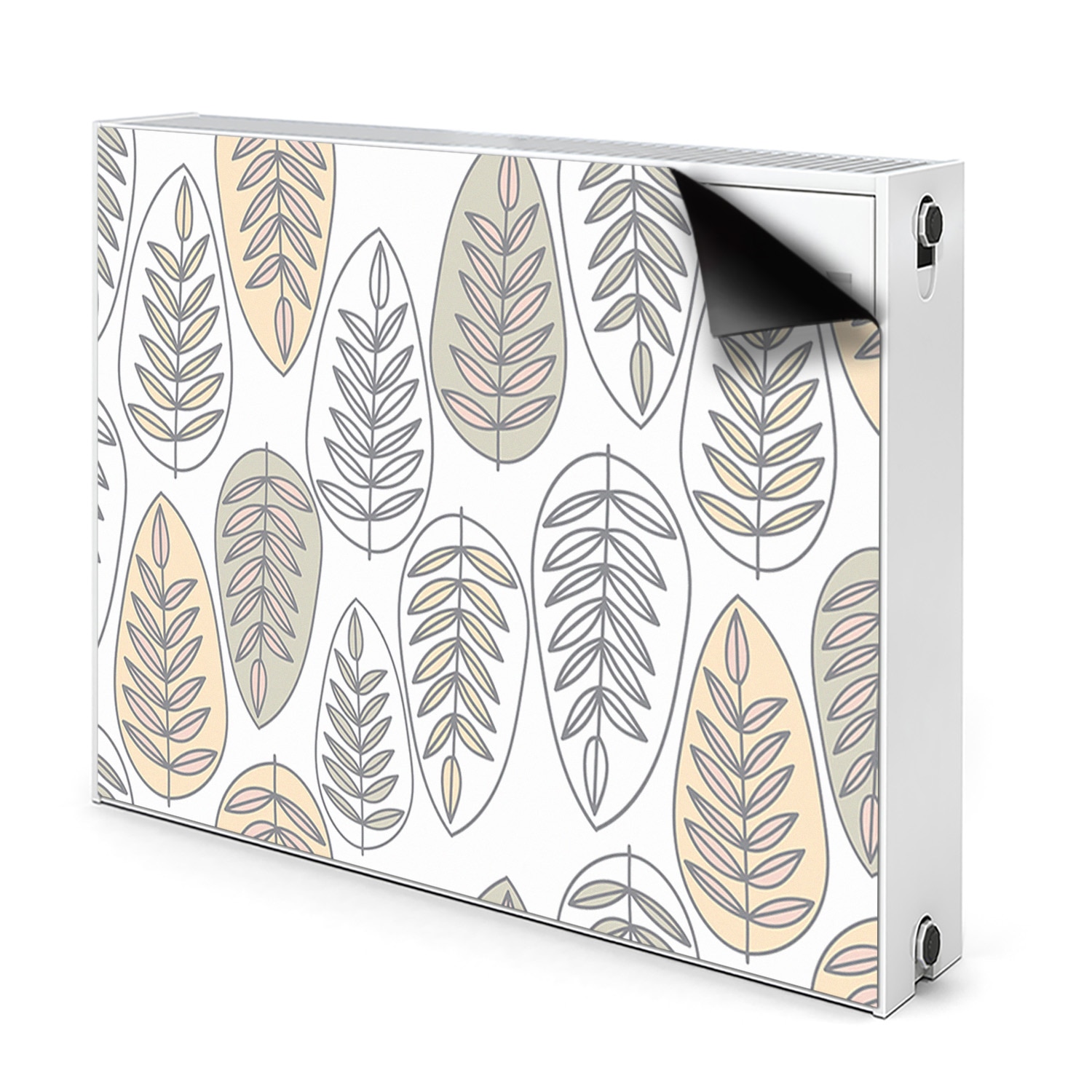 Magnet decorativ, Dreptunghi, Frunze Grafice, Gri, 100 cm x 60 cm ...