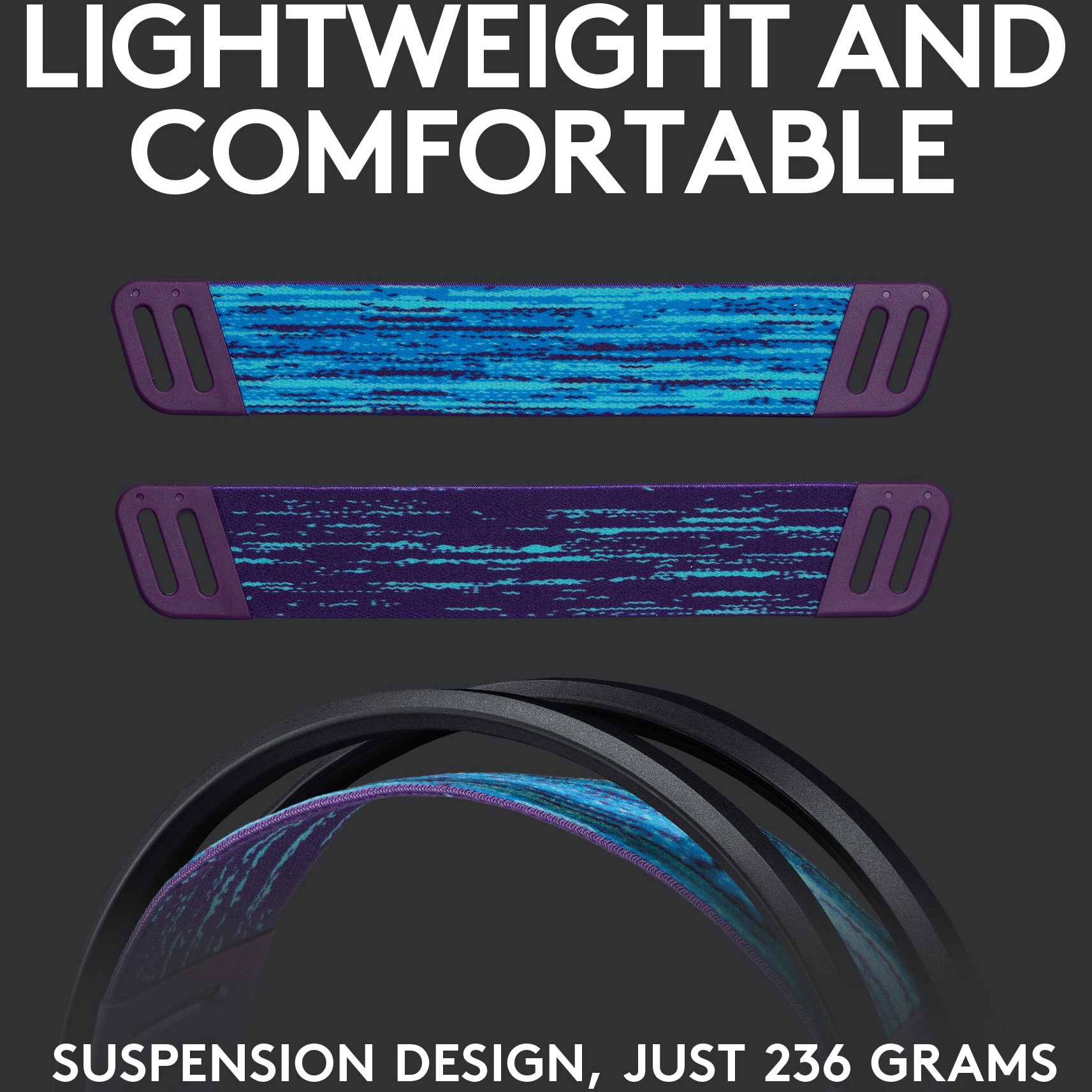 Casti gaming wireless Logitech G535 Lightspeed, drivere 40mm, greutate ...