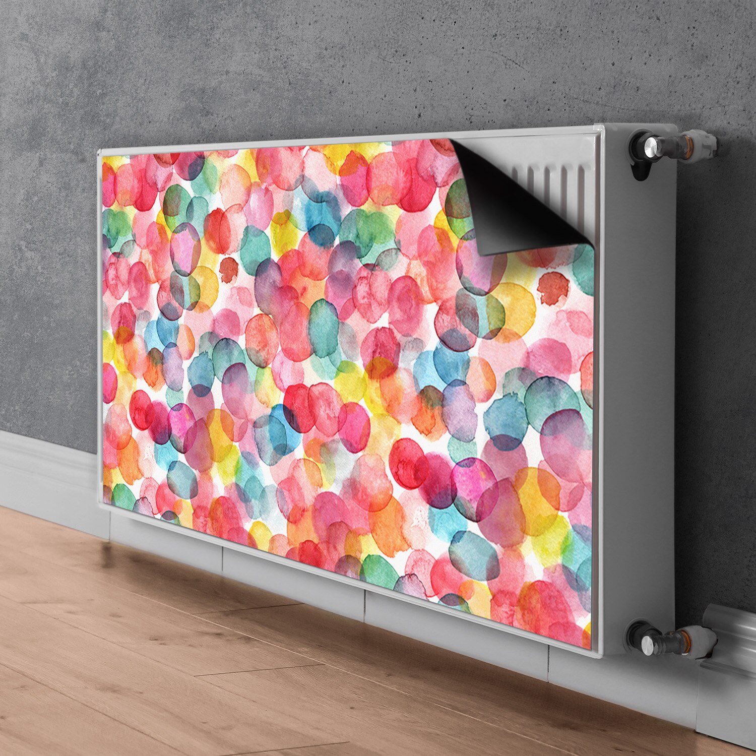 Magnet de Radiator (calorifer), Bubble colorate, rosu, 100 cm x 60 cm ...