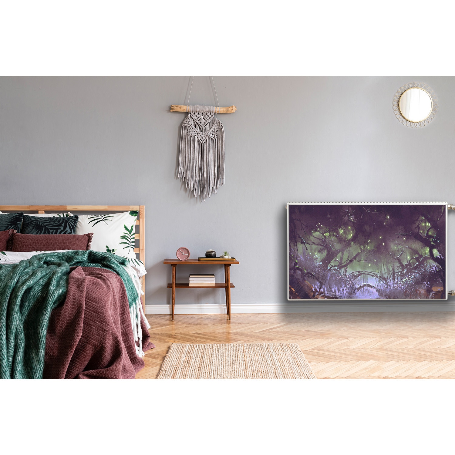 Magnet decorativ, Dreptunghi, Padure Intunecata, Roz, 100 cm x 60 cm ...