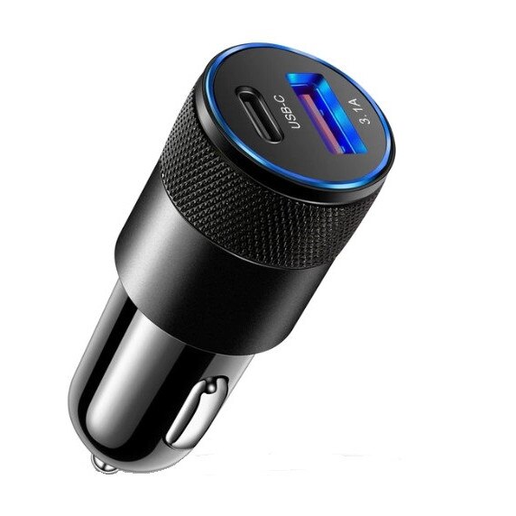 Incarcator auto C360, 1 x USB, 1 x USB Tip C, incarcare rapida, corp ...