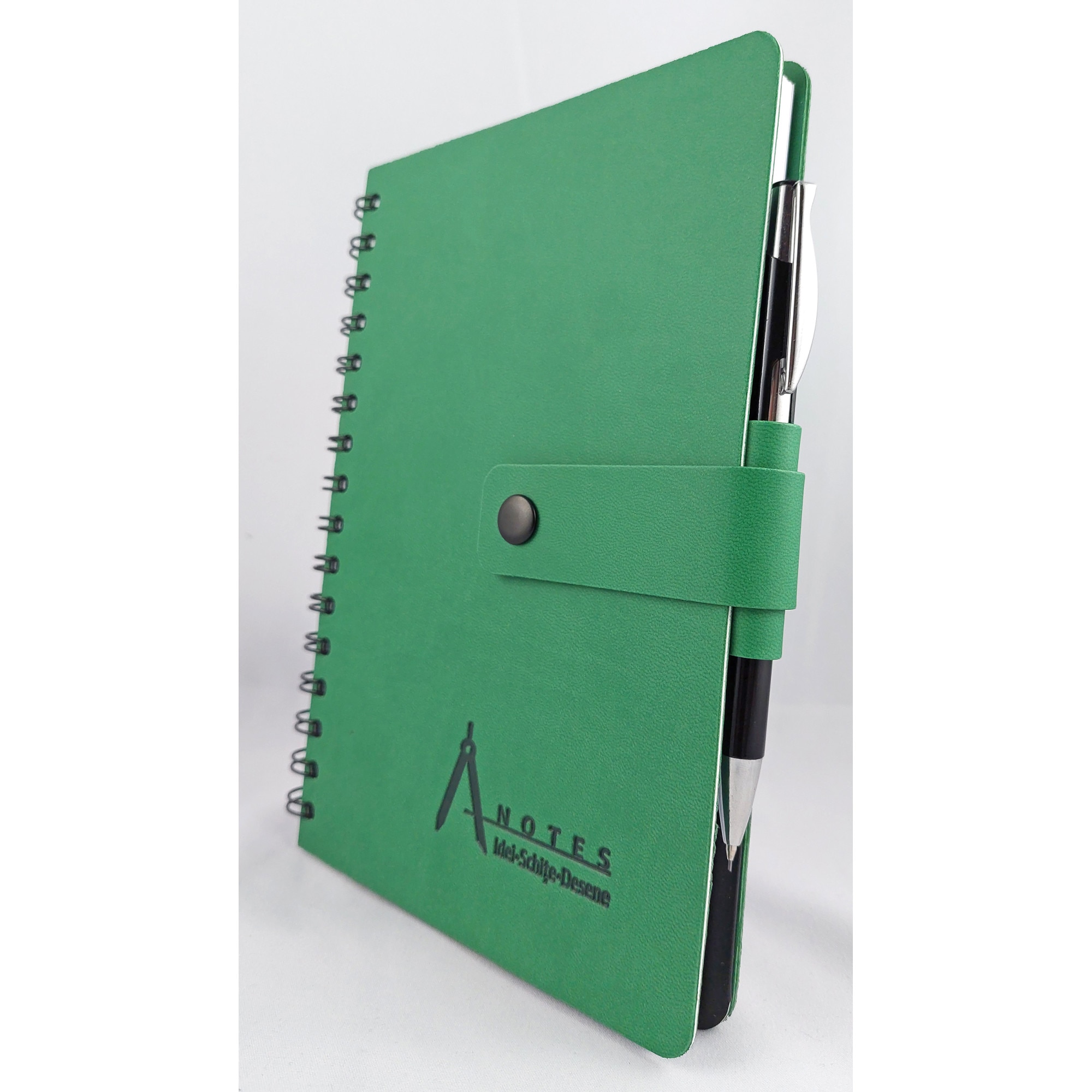 Agenda notes A5 Premium cu foi albe veline, coperta flexibila cu clapa ...