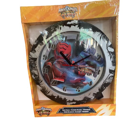 Детски стенен часовник Disney Power Rangers Jungle Fury, 25x25см - eMAG.bg