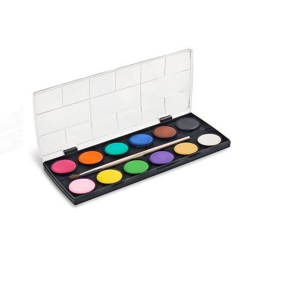 Set acuarele pictura, 12 culori, pensula inclusa Multicolor - eMAG.ro