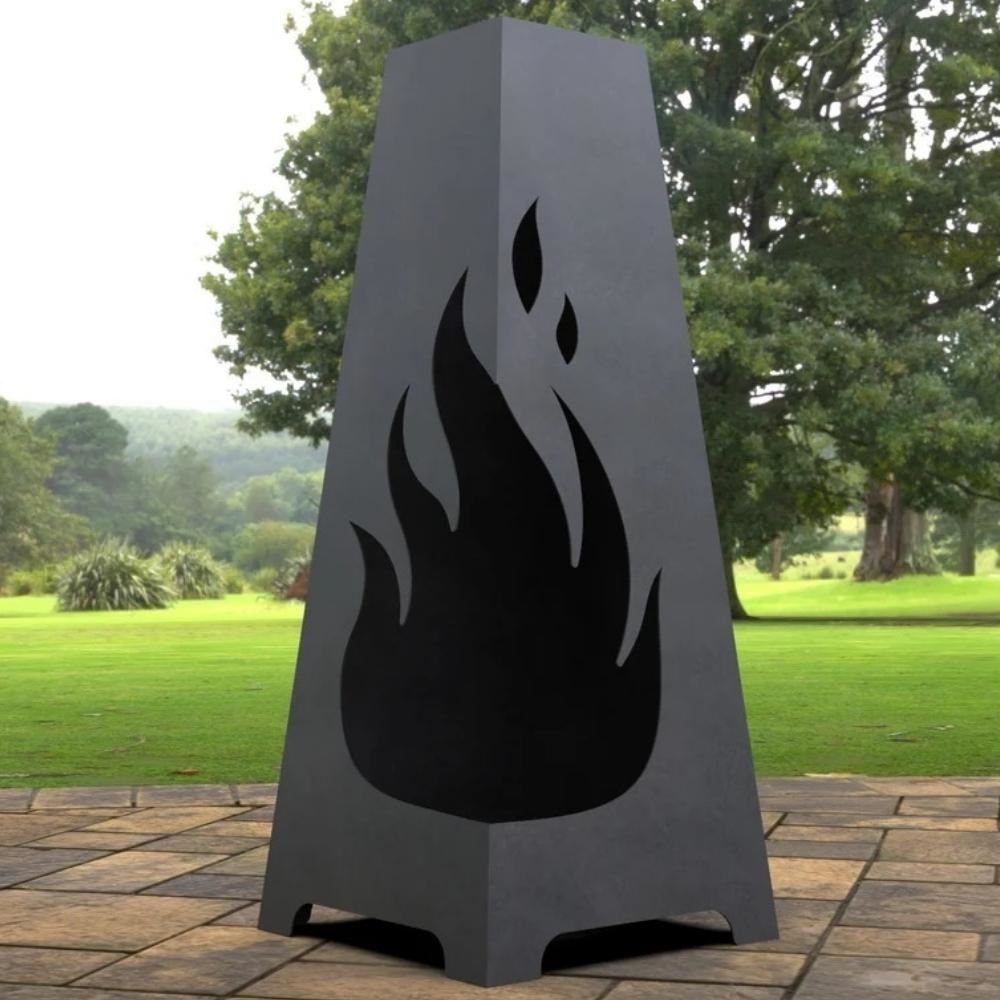 Incalzitor pentru terasa/gradina, Fire Pyramid KRO-1078, Otel, Negru ...