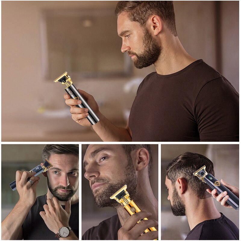 Aparat de tuns profesional fara fir Surker, trimmer cu lama T din titan ...