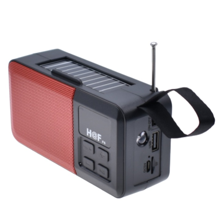 Boxa portabila cu incarcare Solara, Conexiune Bluetooth, Radio FM ...