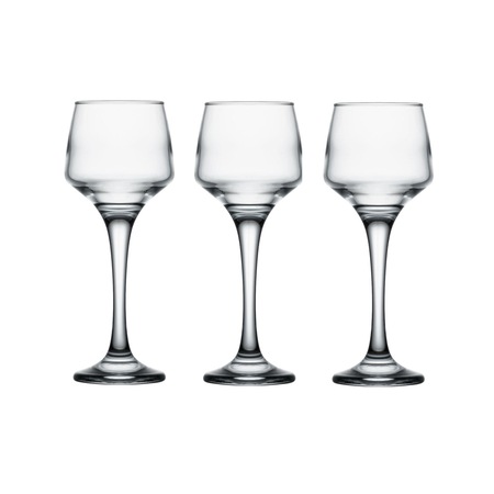 Set 3 pahare lichior, coniac, cu picior, 80ml - eMAG.ro