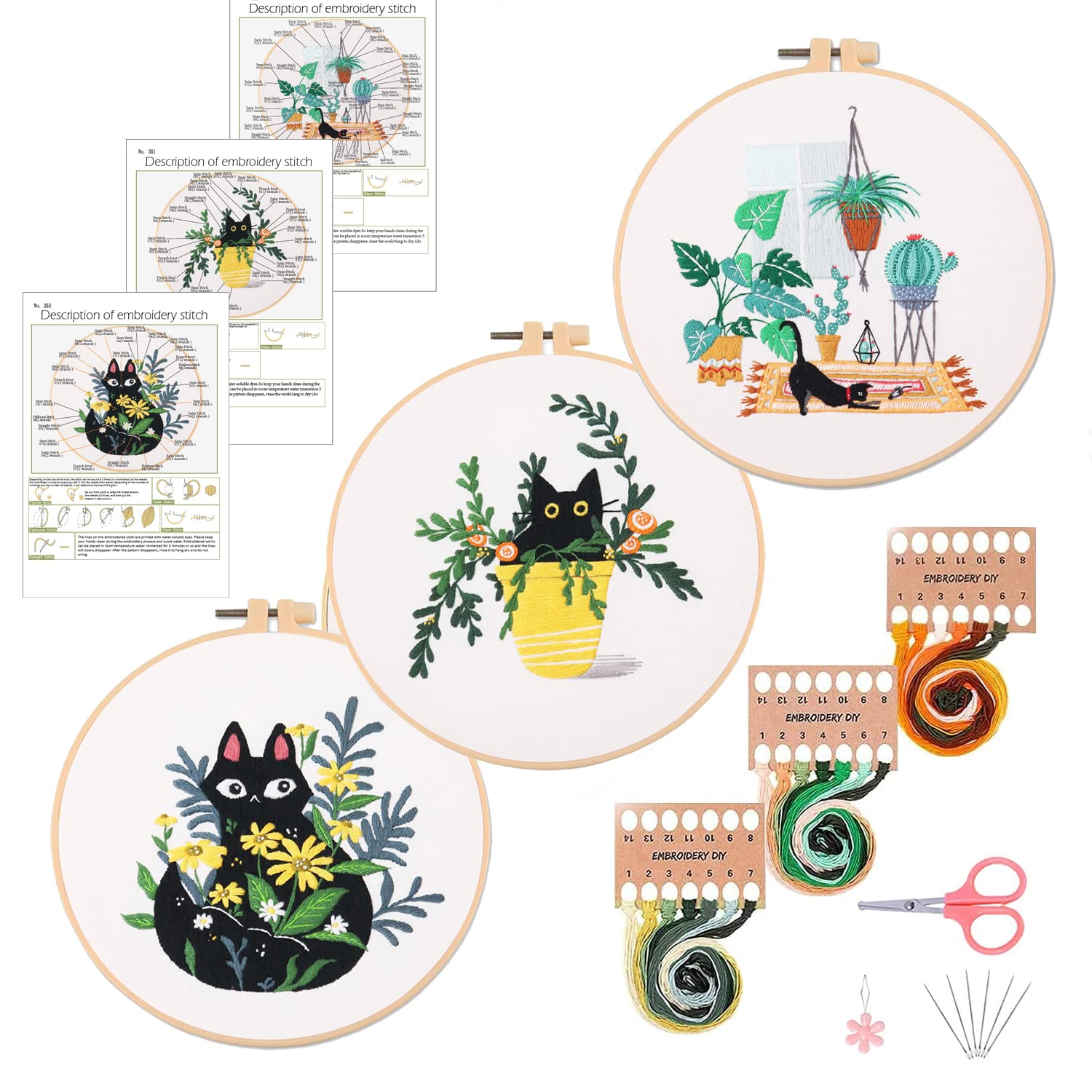 Set broderie, WALALLA, 20 cm, Multicolor - eMAG.ro