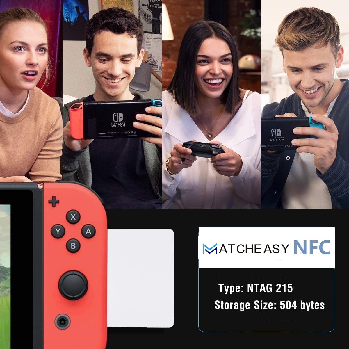 Комплект от 50 NFC етикета, MATCHEASY, PVC, 54x85.5x0.8 мм, Бял - eMAG.bg