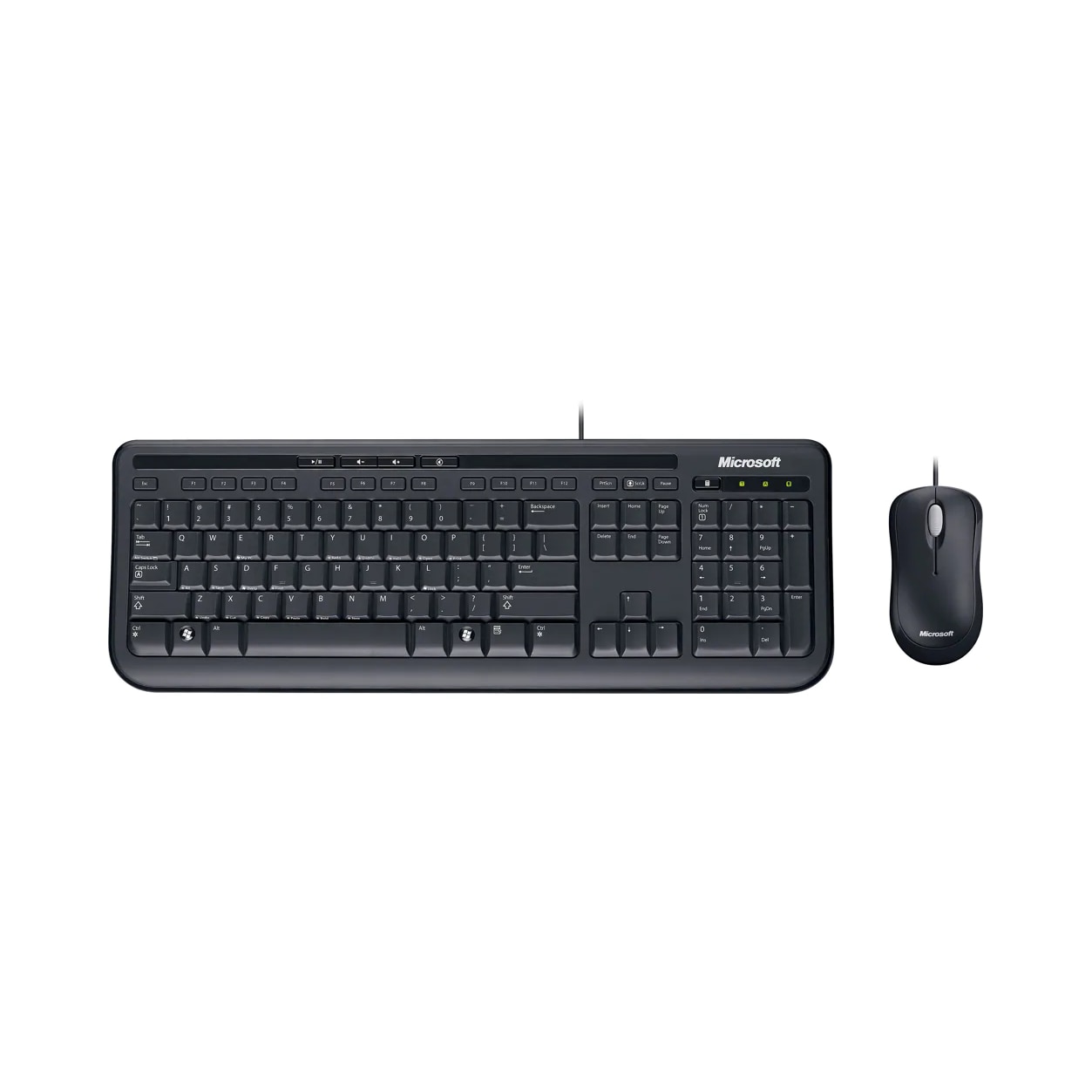 Set Tastatura si Mouse Microsoft Desktop, fir, USB, multimedia, negru ...