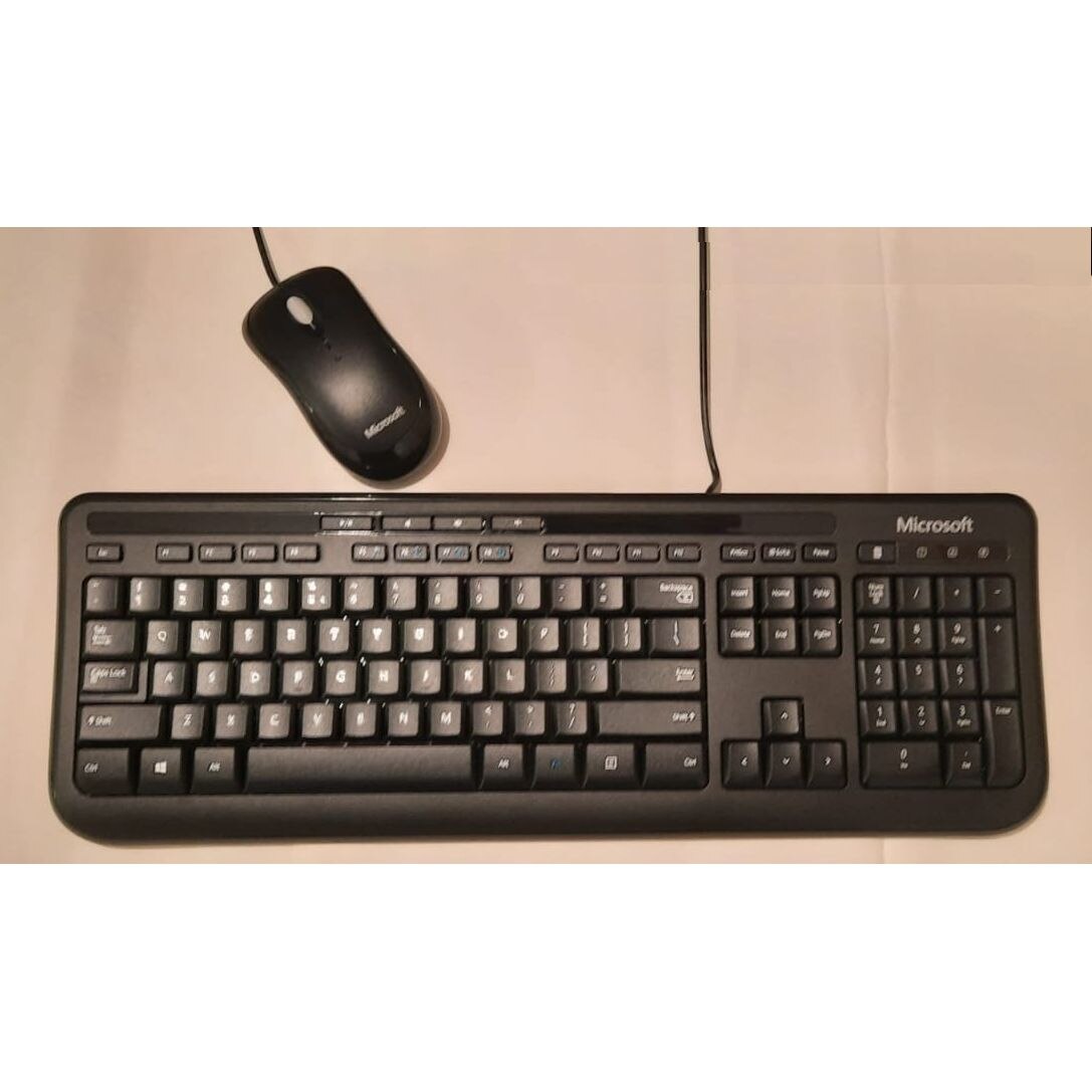 Set Tastatura si Mouse Microsoft Desktop, fir, USB, multimedia, negru ...