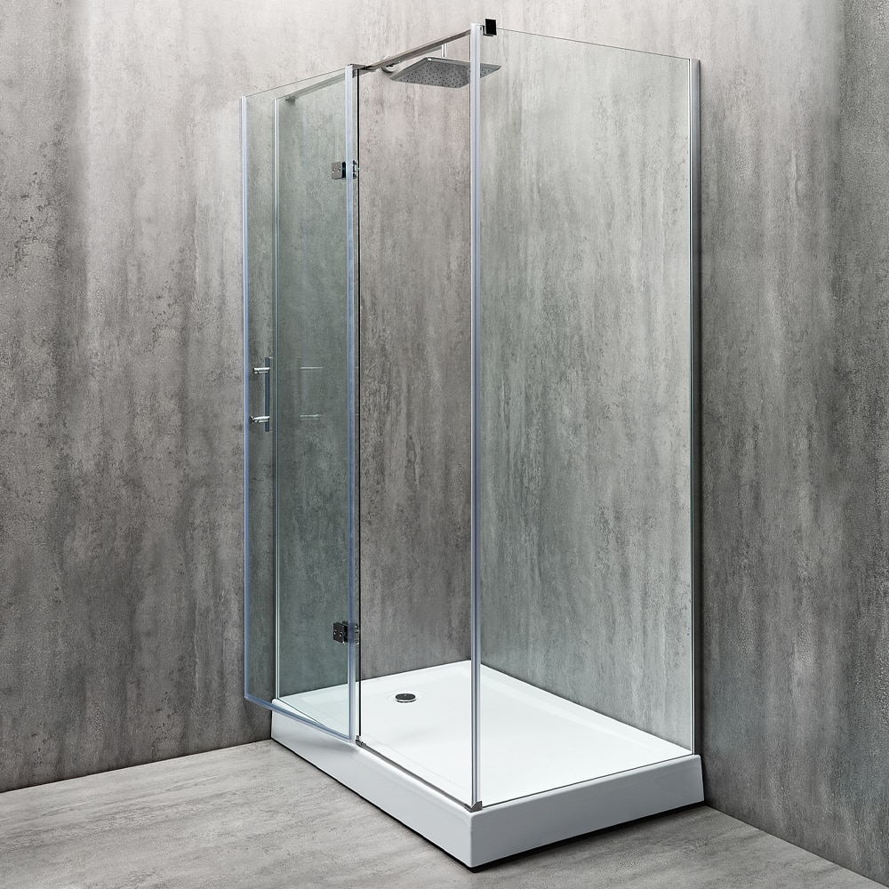 Правоъгълна душ кабина Premio 100cm x 80cm x 200cm прозрачно стъкло 8MM ...