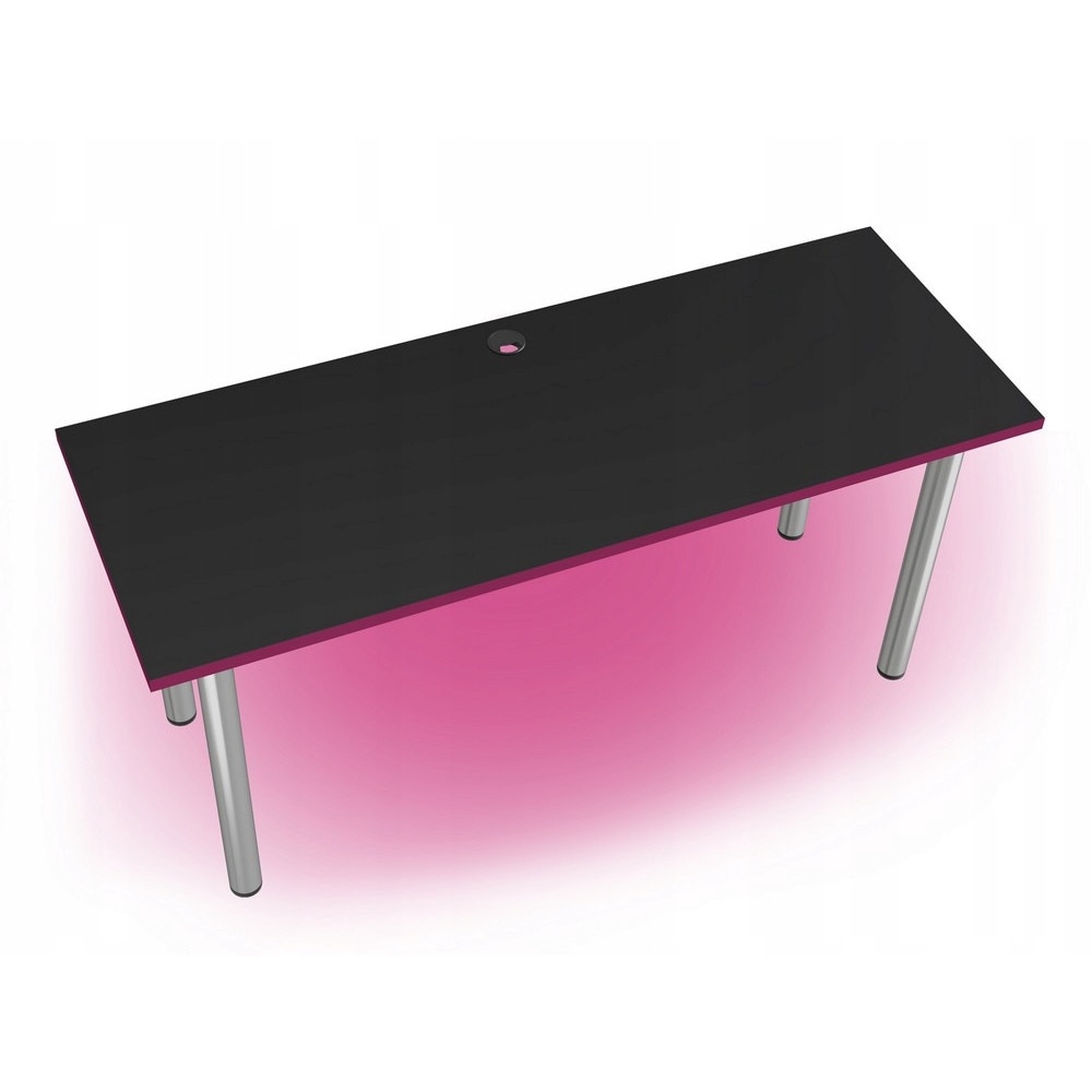Birou pentru gaming, YRKE, 160x60x36 cm, Roz - eMAG.ro