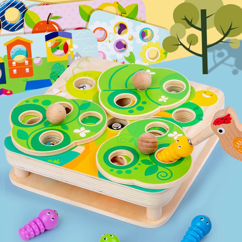 Монтесори образователна игра Чукалки Магнитна игра - eMAG.bg