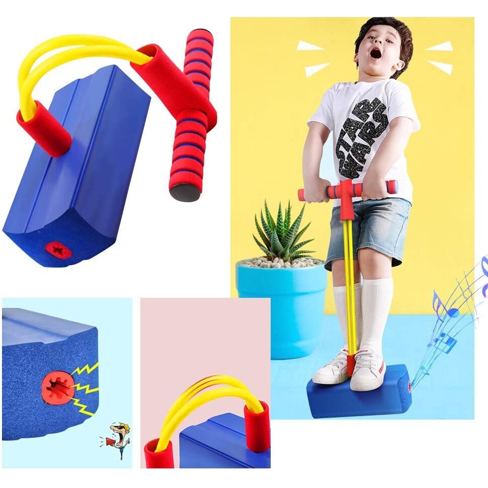 Jucarie Elastica din Spuma Pogo Stick cu Sunete Squeaki, 20x40x8 cm ...