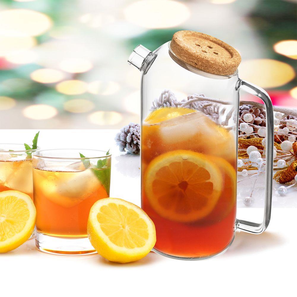 Ulcior de sticla, pentru sucuri, 1,8 l, cu maner - eMAG.ro