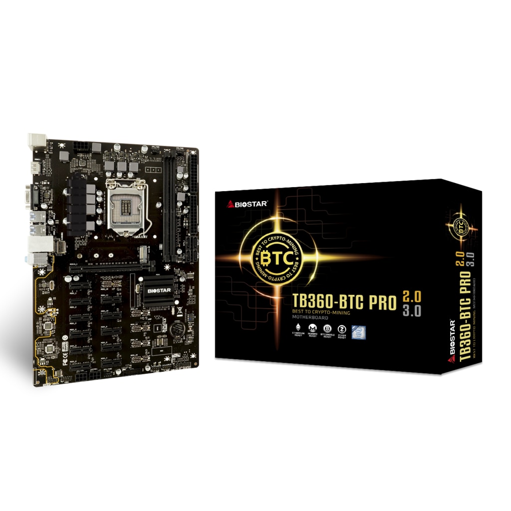 Alaplap Biostar, TB360 - BTC PRO 3.0, Intel B360, LGA 1151, Crypto ... Alaplap Biostar, TB360 - BTC PRO 3.0, Intel B360, LGA 1151, Crypto ...