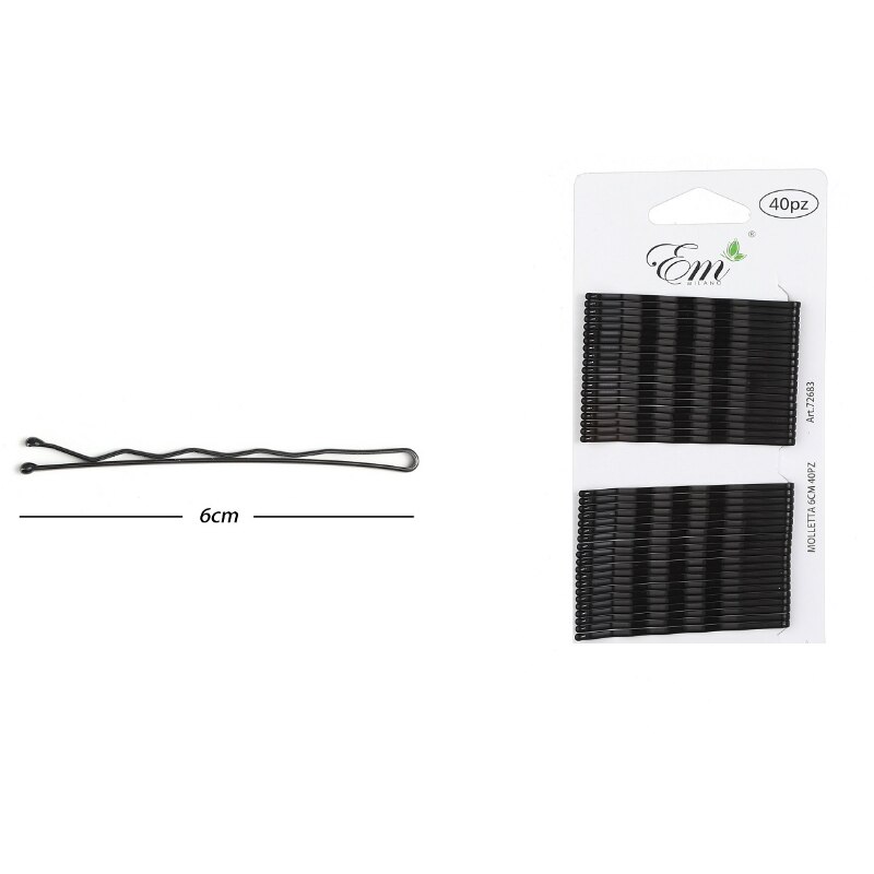 Agrafe de par negre, 6 cm, 40 bucati, Embeauty - eMAG.ro