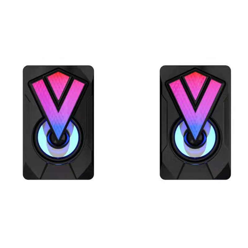 Set boxe gaming, SIHOiSi, 3W, Iluminare RGB, 13.5x8.2x13.3cm, Negru ...