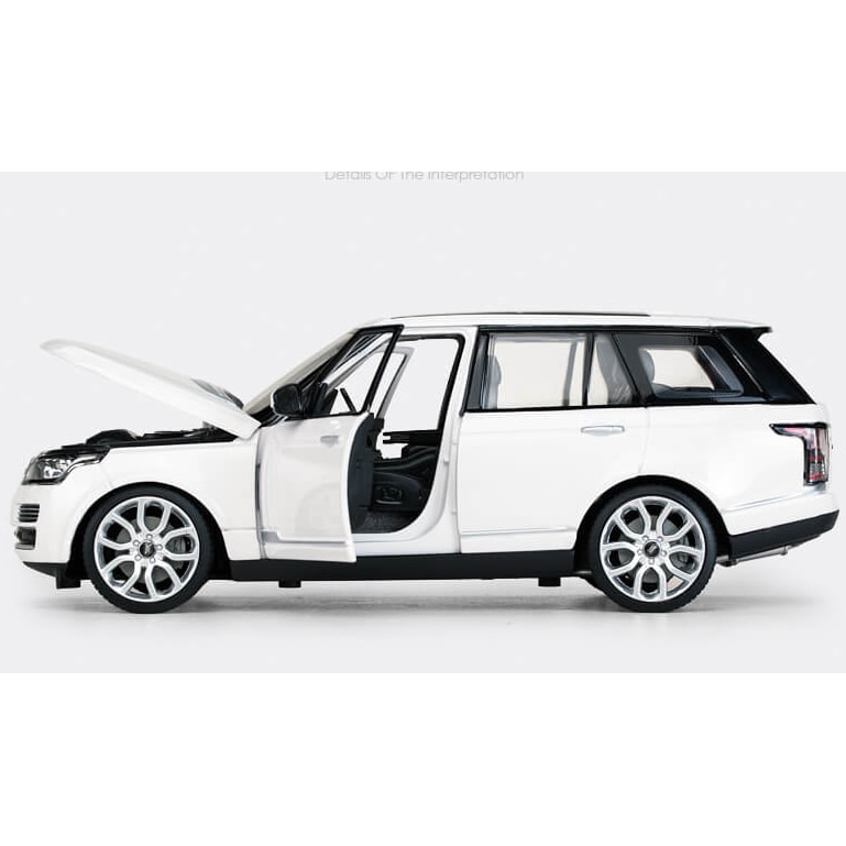 Macheta masina, Aliaj/Plastic/Cauciuc, Model Land Rover, Alb - eMAG.ro