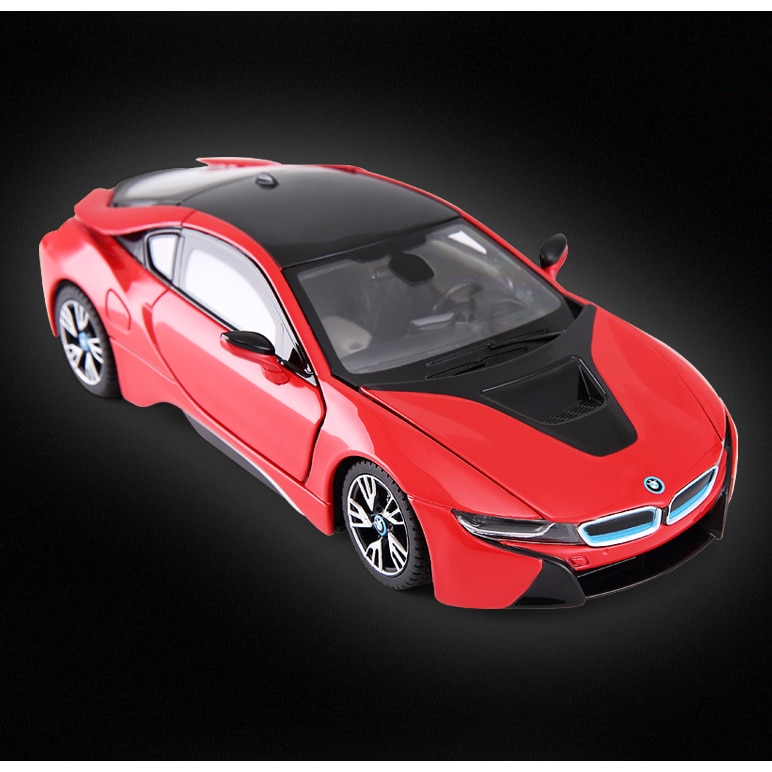 Macheta masina, Aliaj/Plastic/Cauciuc, Model BMW i8, Rosu - eMAG.ro