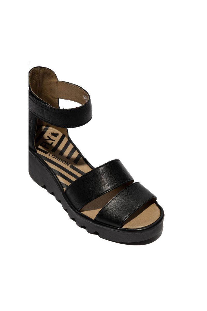 Sandale dama Fly London Black Verona, Piele naturala, Negru, 37 - eMAG.ro
