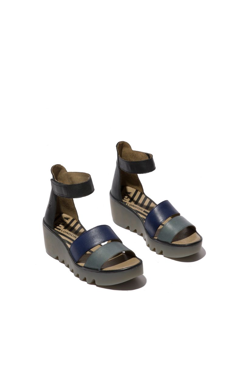 Sandale dama Fly London, Piele naturala, Multicolor, 40 - eMAG.ro