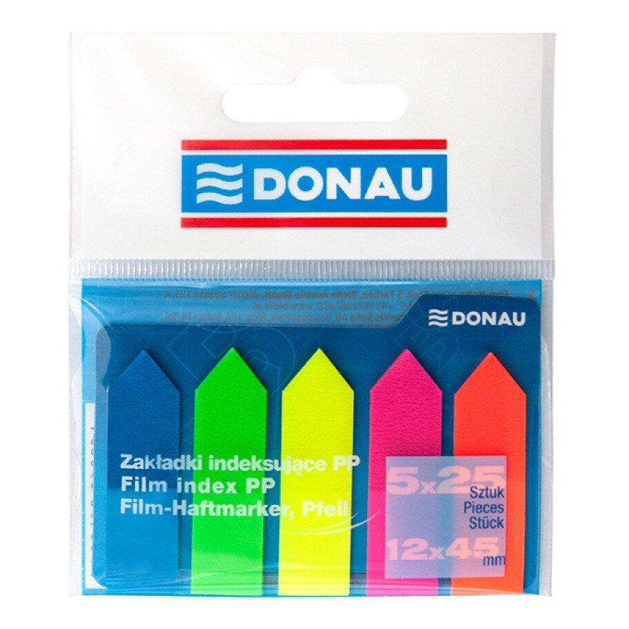 Stick indexare DONAU, Forma sageata, 5 paduri x 25 file, 12x45 mm ...